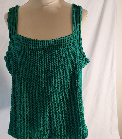 Cato | Tops | Cato Teal Green Crochet Tank Top | Poshmark